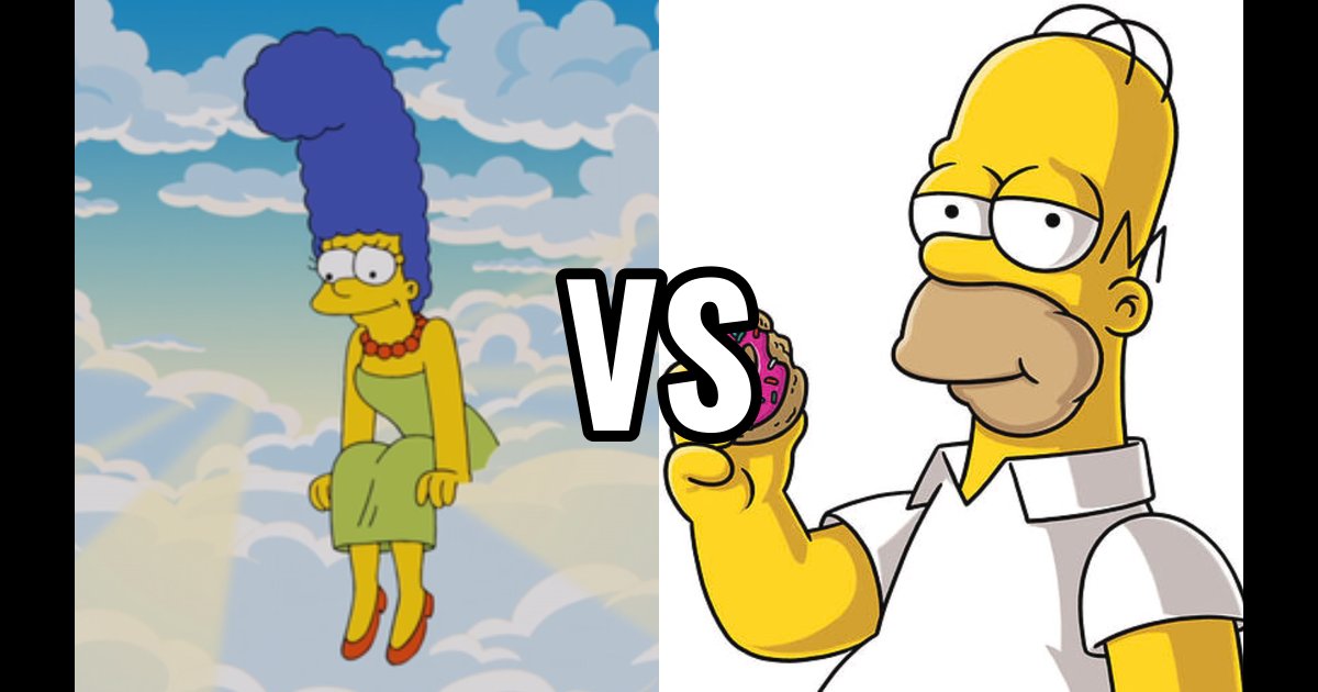Homer Simpson vs Marge Simpson: Homer Simpson Leads