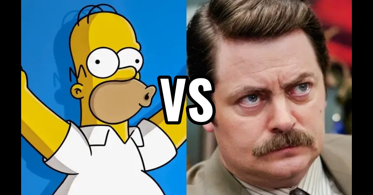 Homer Simpson (The Simpsons) vs Ron Swanson (Parks and Recreation ...
