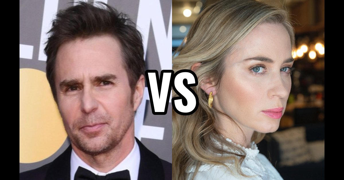 Emily Blunt vs Sam Rockwell: Emily Blunt Leads
